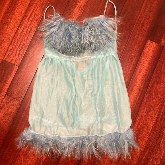 Dresses | Handmade Blue Furry Dress | Poshmark